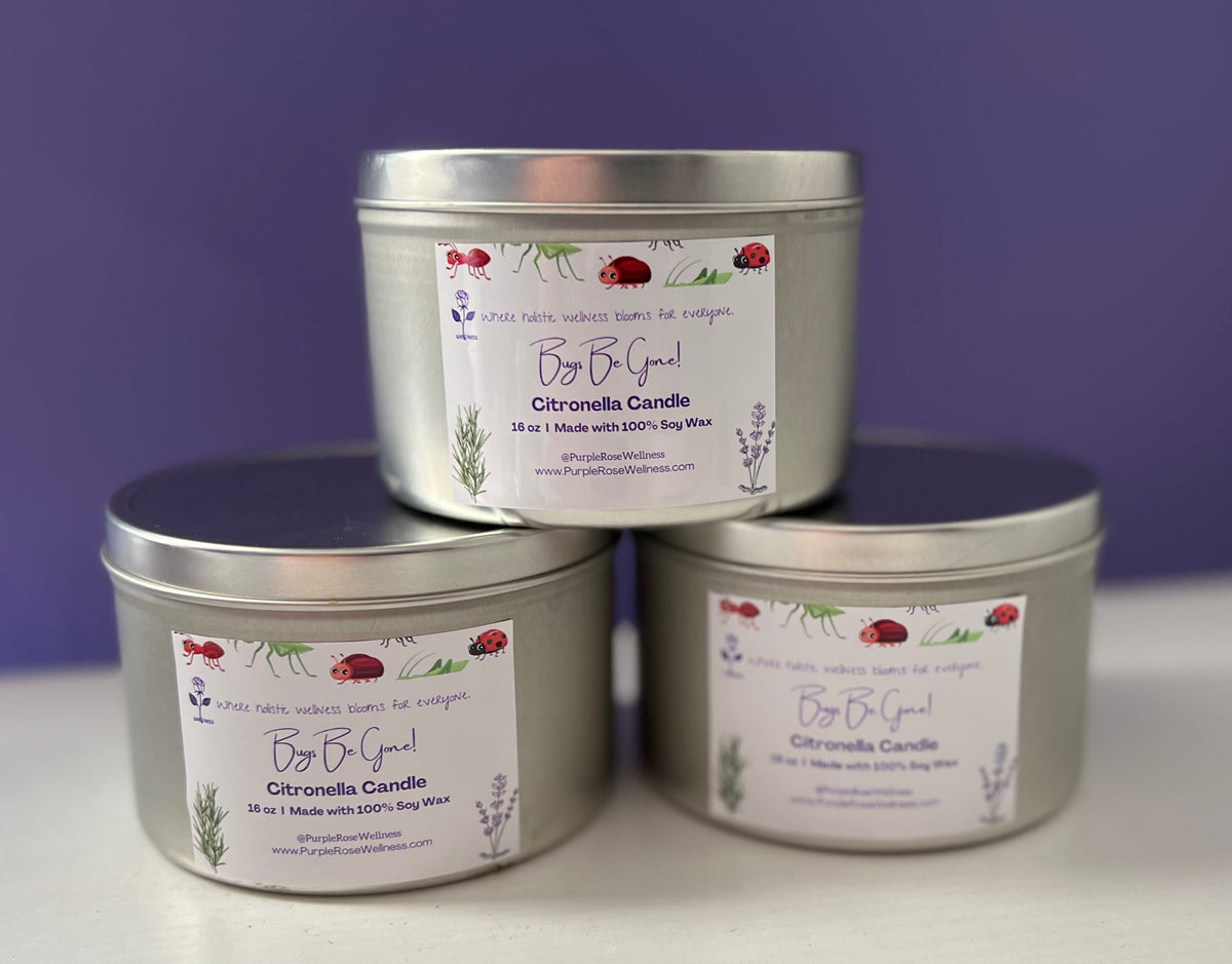 Citronella Candles – Purple Rose Wellness